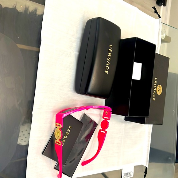Versace | Accessories | Authentic Pink Biggie Medusa Versace Shades ...